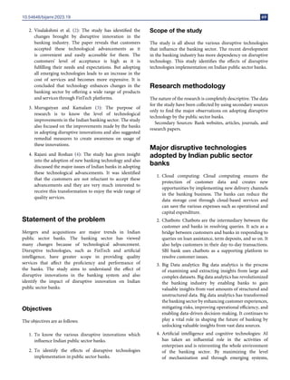 Disruptive innovations and its impact on public sector banks in India | PDF