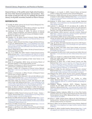 Financial Literacy, Perspectives, and Practices of Public Secondary ...