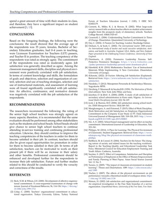 Teaching Competencies and Professional Commitment: Relationship to Job ...