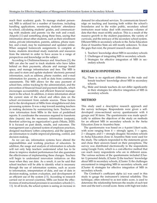 Strategies for Effective Integration of Management Information System ...