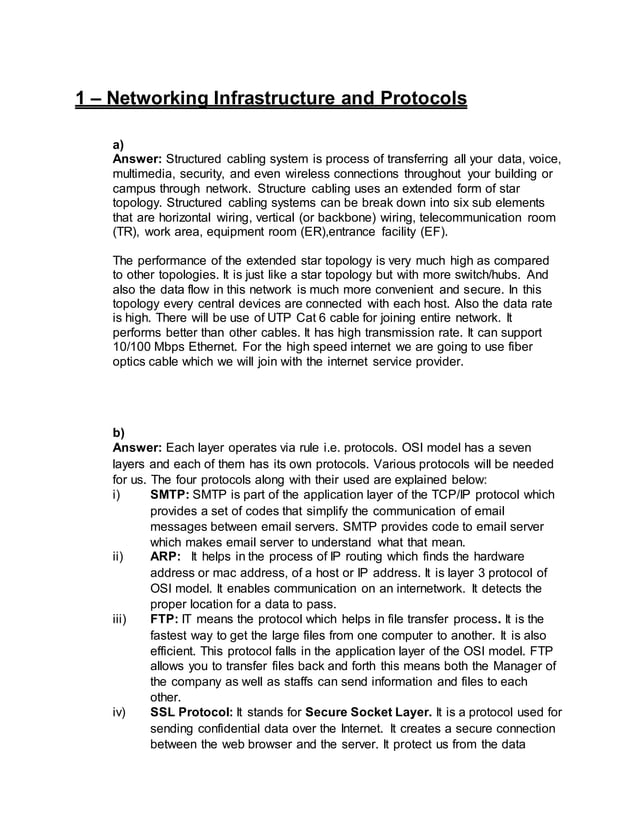 Computer Network ASsignment | DOCX