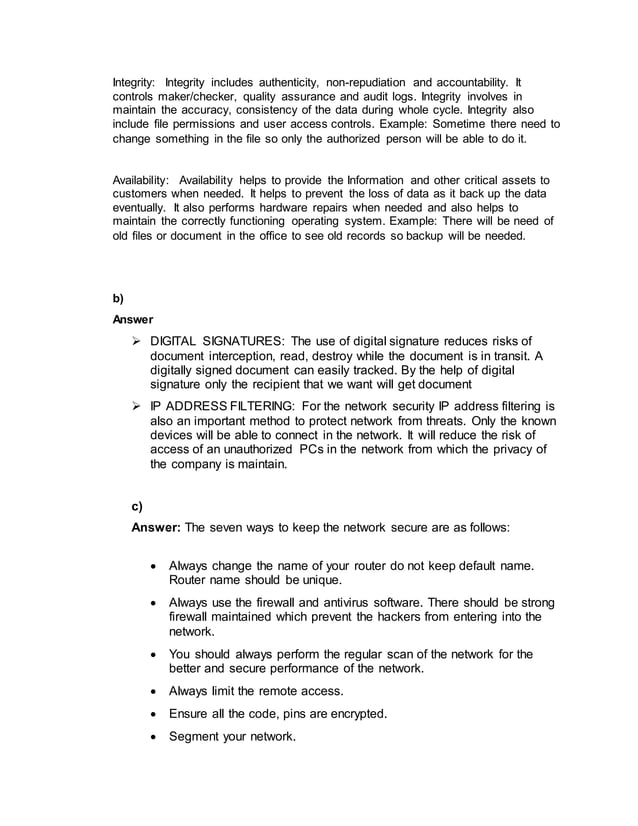 Computer Network ASsignment | DOCX