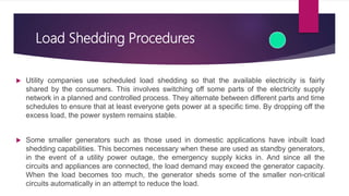 Seminar on load scheduling and load shedding | PPTX
