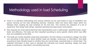 Seminar on load scheduling and load shedding | PPTX