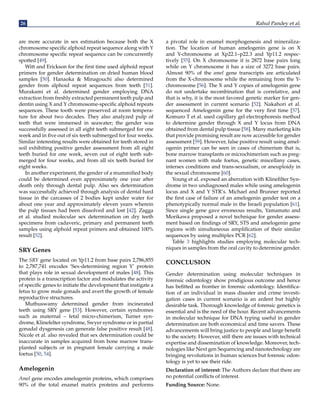 Molecular Technique for Gender Identification: A Boon in Forensic ...