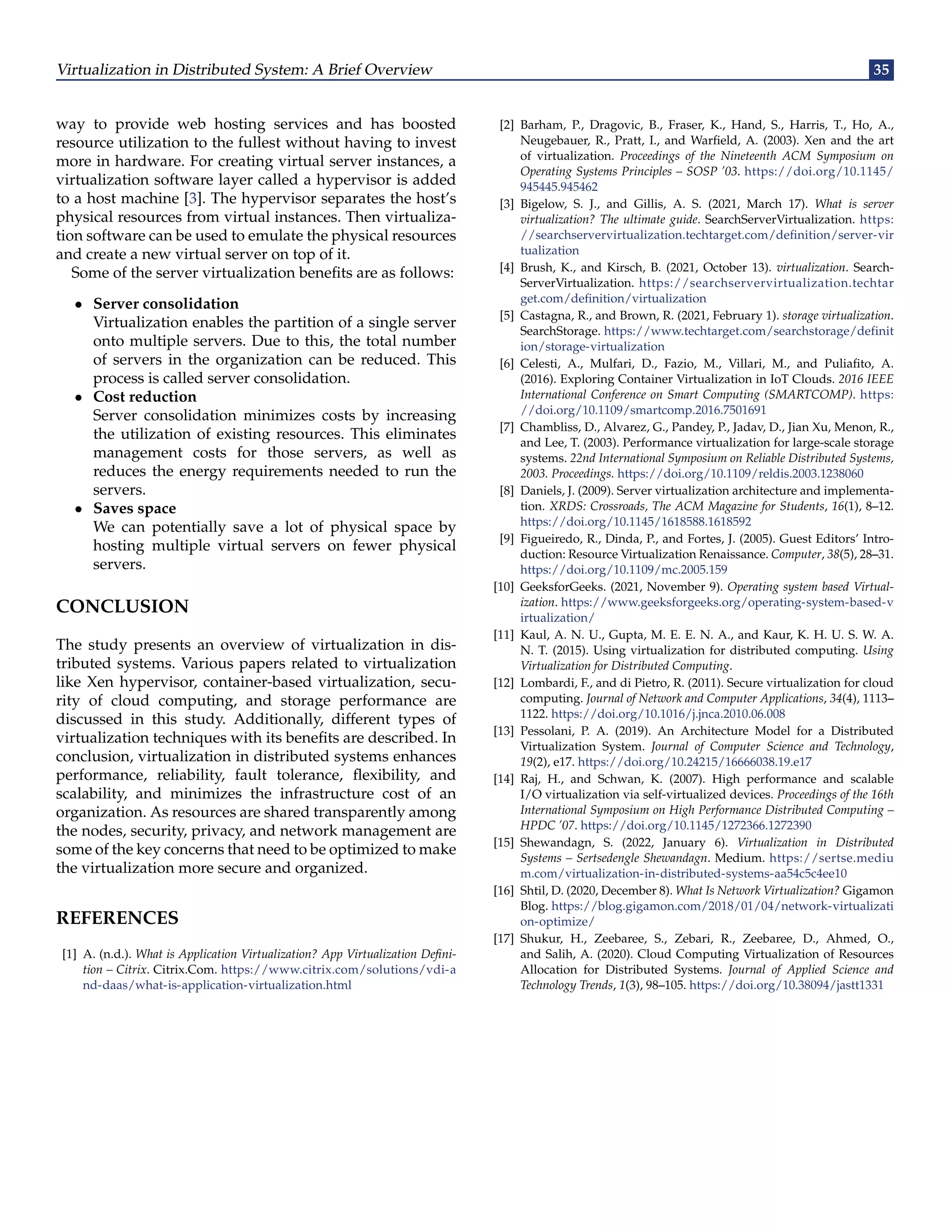 Virtualization in Distributed System: A Brief Overview | PDF | Operating Systems | Computer ...