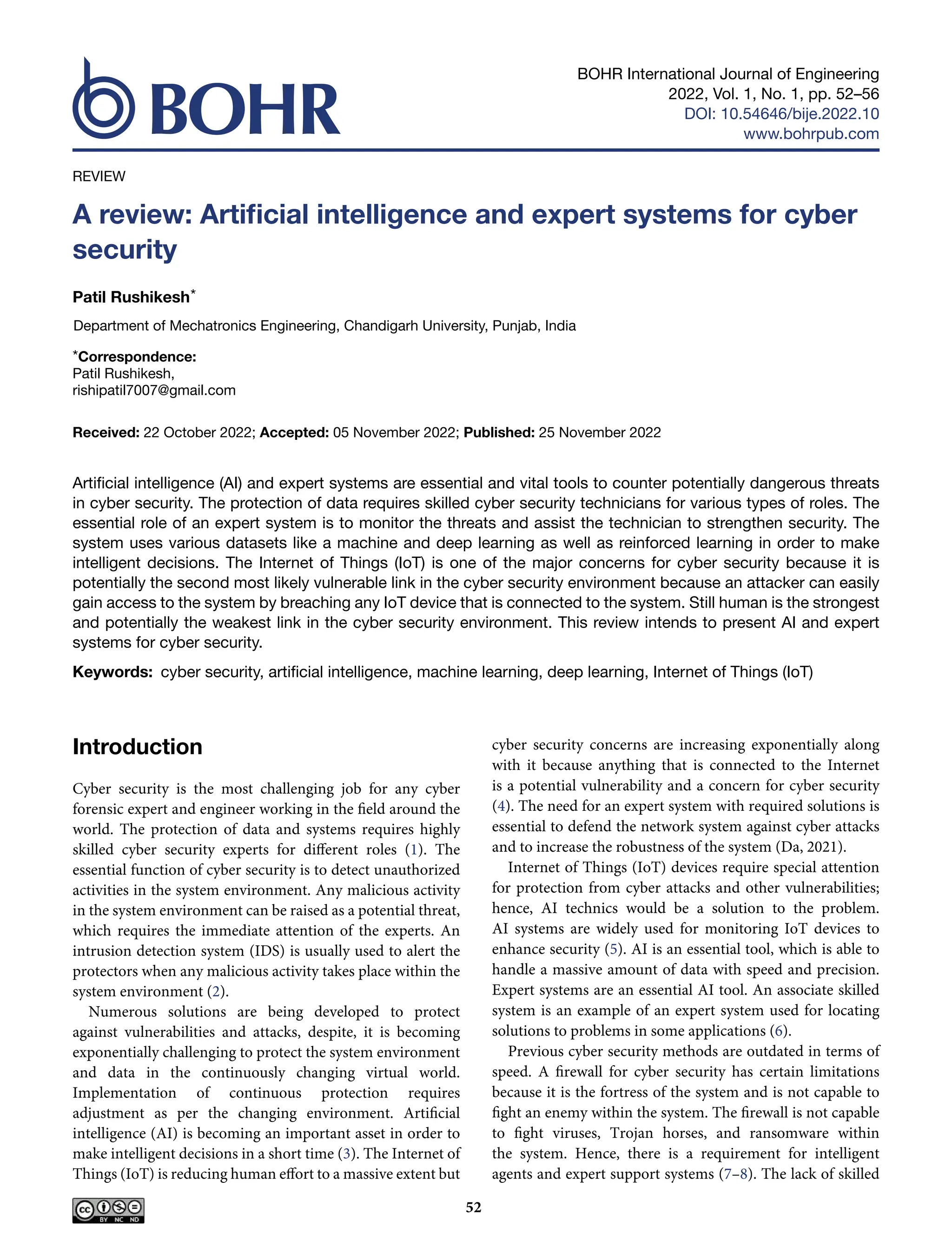 A review: Artificial intelligence and expert systems for cyber security ...