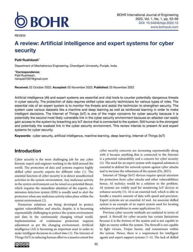 A review: Artificial intelligence and expert systems for cyber security ...