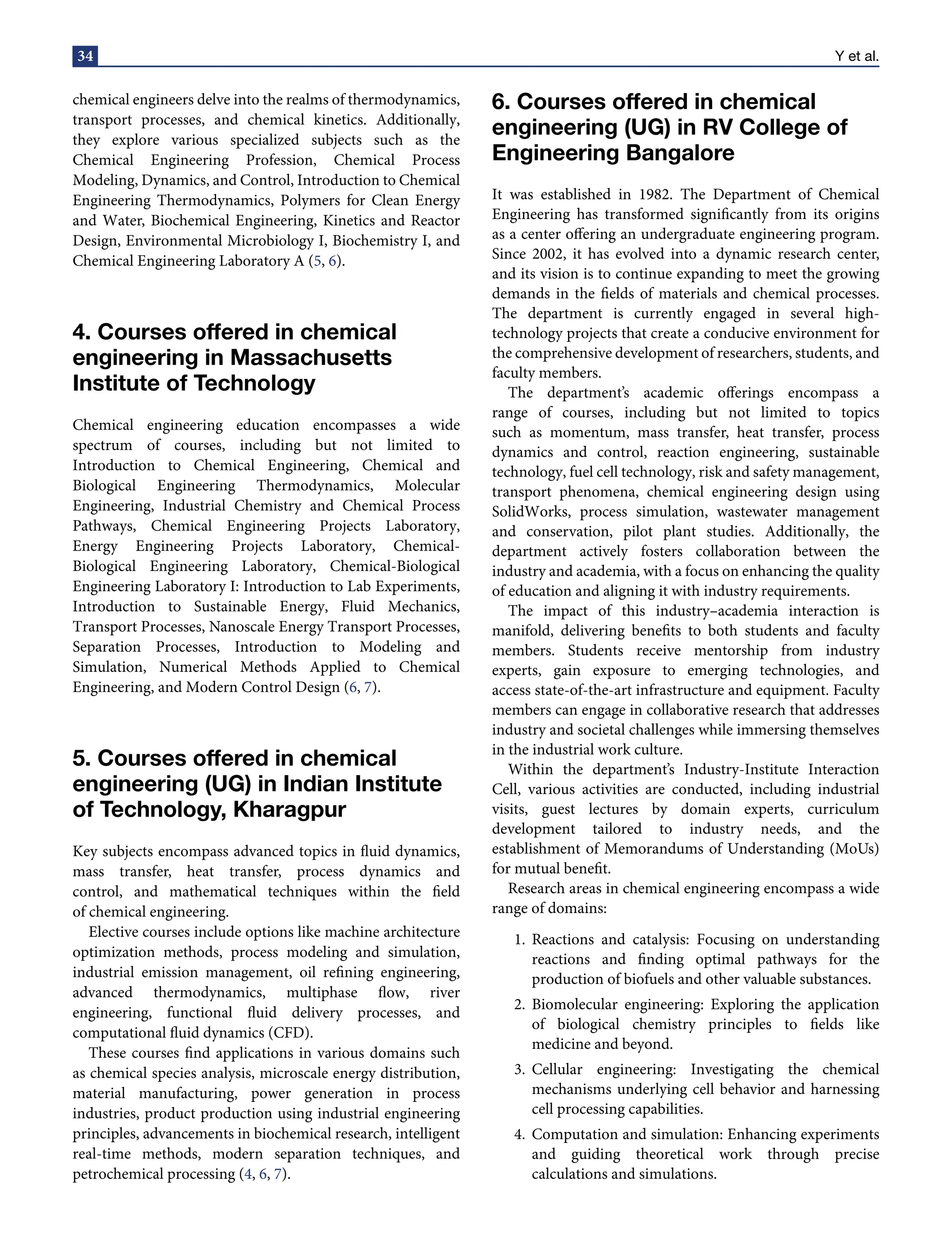 Prospectus of chemical engineering review | PDF