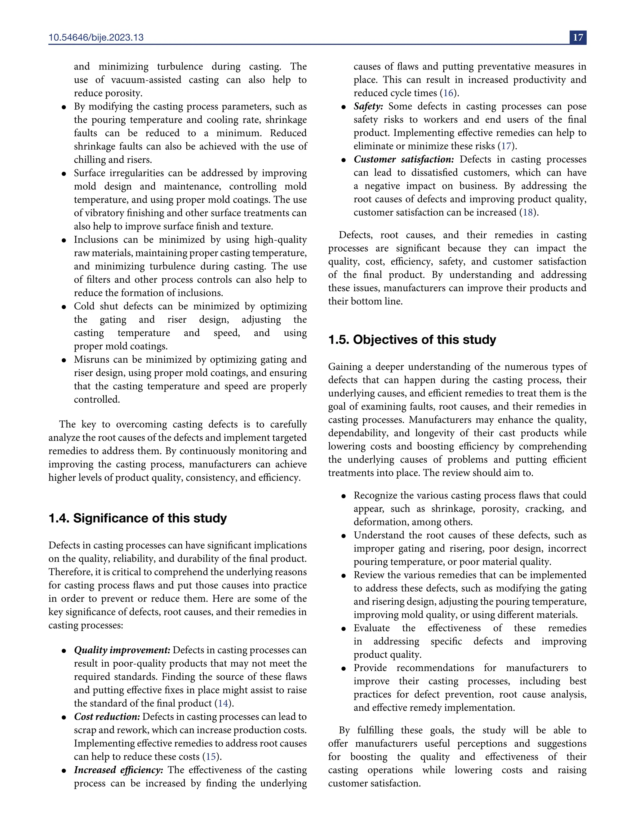 Investigating the causes and remedies for porosity defects in the ...