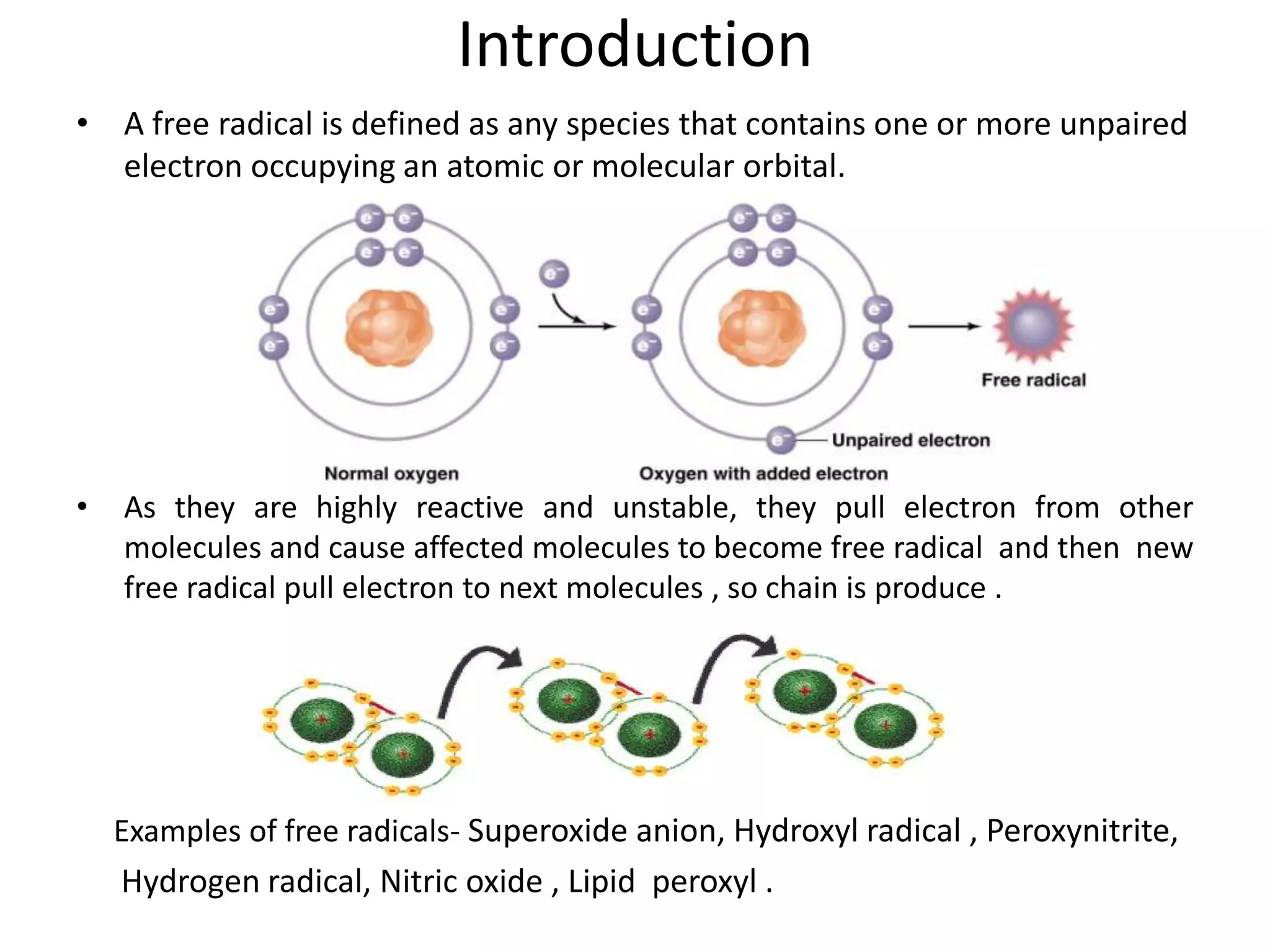 Presentation on Free Radicals Theory of Aging ppt | PPTX