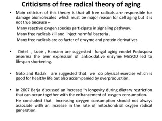 Presentation on Free Radicals Theory of Aging ppt | PPTX