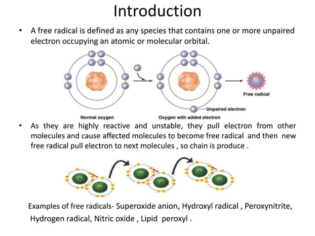 Presentation on Free Radicals Theory of Aging ppt | PPTX
