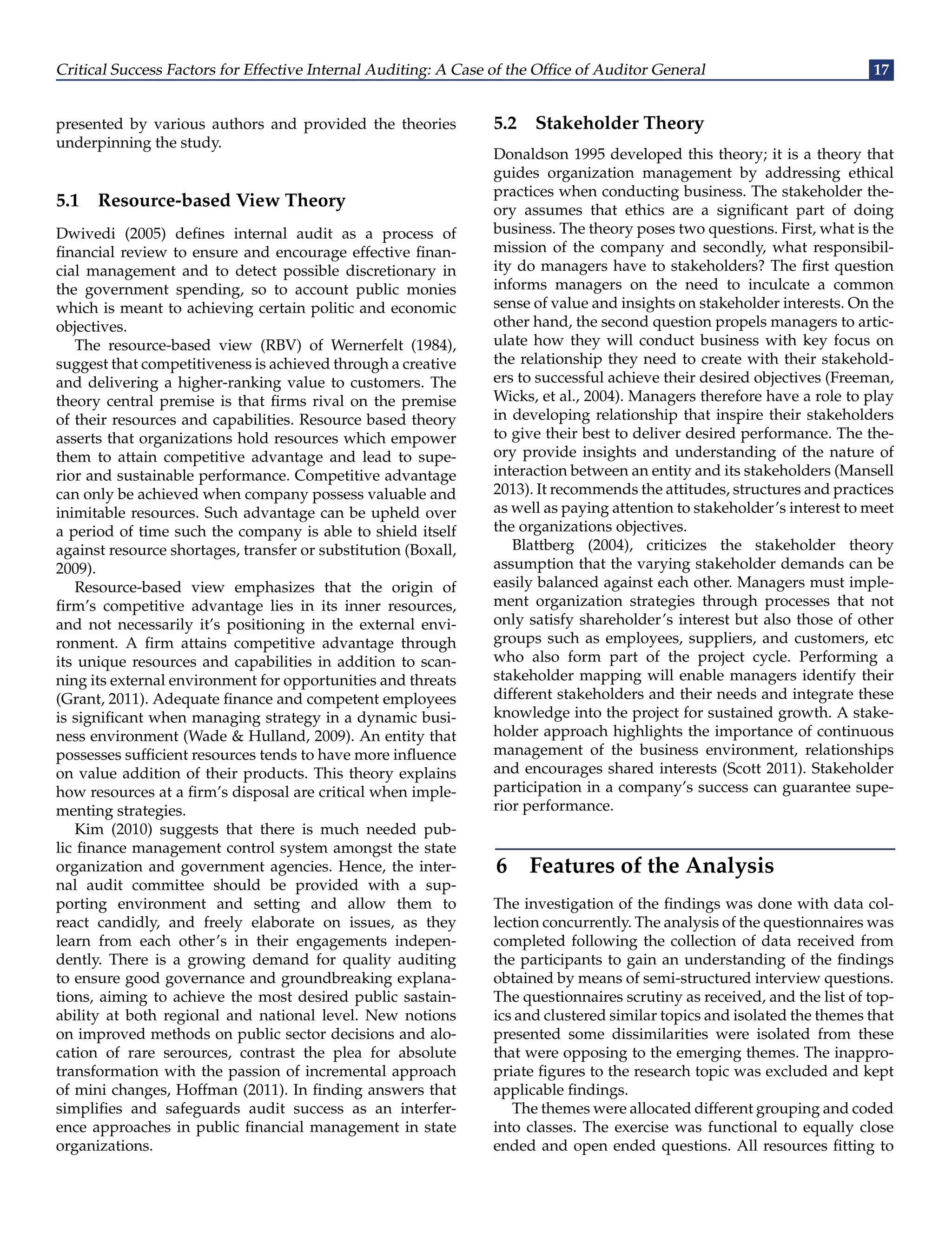 Critical Success Factors for Effective Internal Auditing: A Case of the Office of Auditor ...