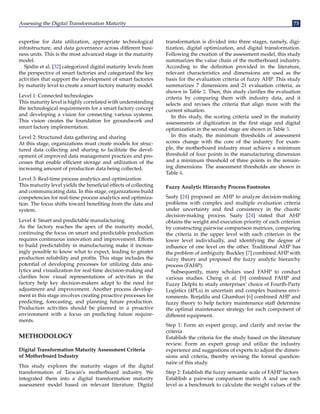 Assessing the Digital Transformation Maturity of Motherboard Industry: A Fuzzy AHP Approach ...