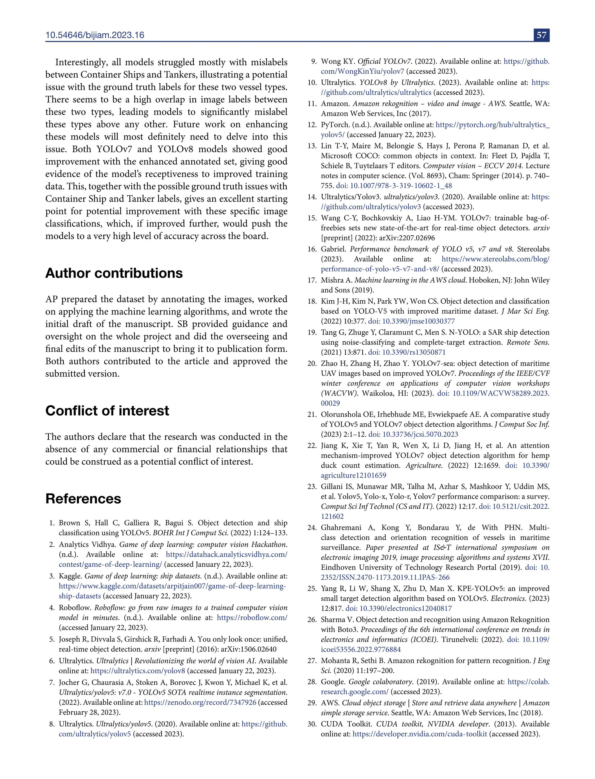 Object detection and ship classification using YOLO and Amazon ...