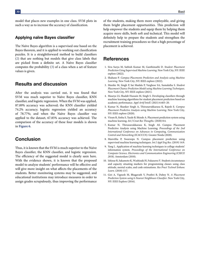 Prognostication of the placement of students applying machine learning ... Prognostication of the placement of students applying machine learning ...