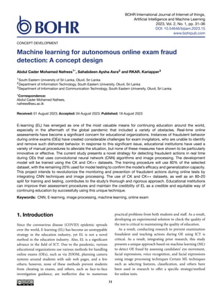 Machine learning for autonomous online exam frauddetection: A concept ...