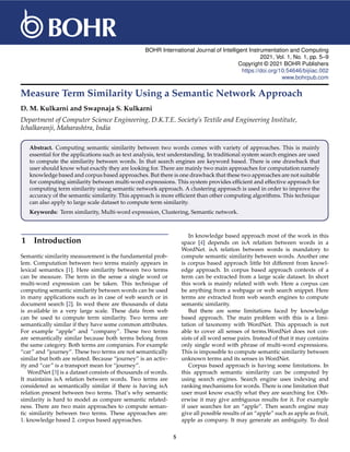 Measure Term Similarity Using a Semantic Network Approach | PDF