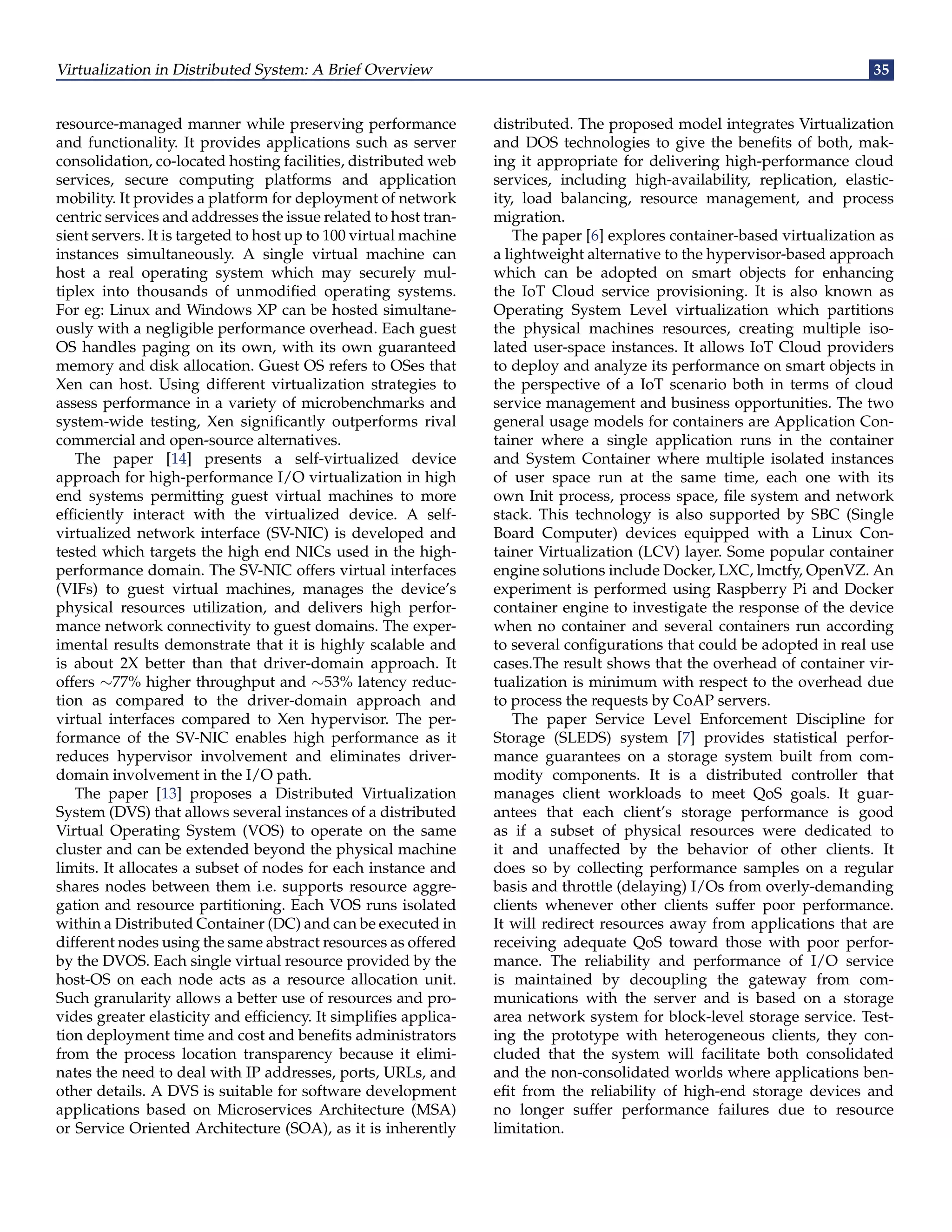 Virtualization in Distributed System: A Brief Overview | PDF | Operating Systems | Computer ...