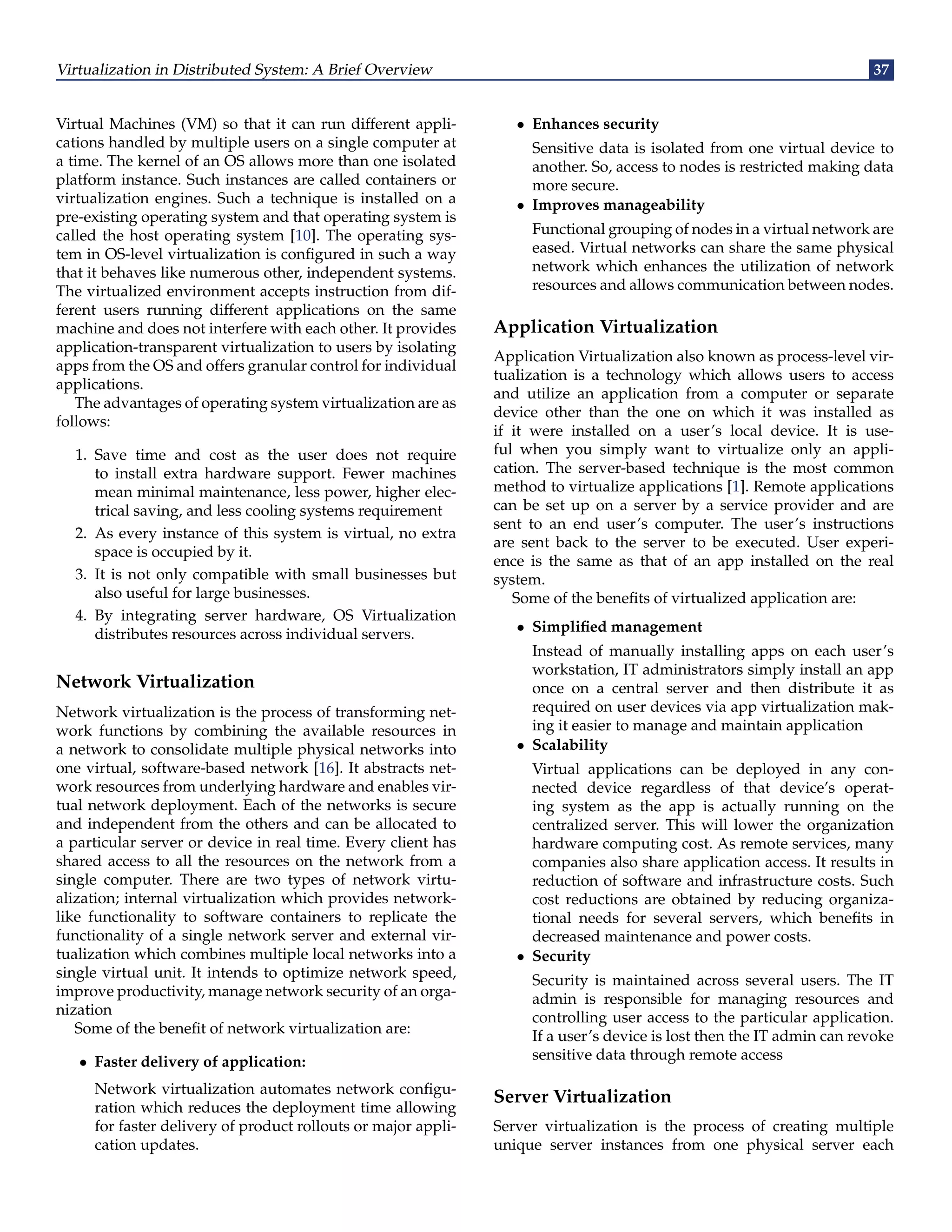 Virtualization in Distributed System: A Brief Overview | PDF | Operating Systems | Computer ...
