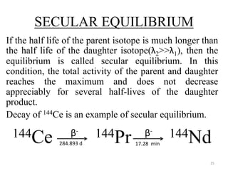 Radioactive decay, kinetics and equilibrium | PPTX