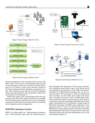 Automation Attendance Systems Approaches: A Practical Review | PDF