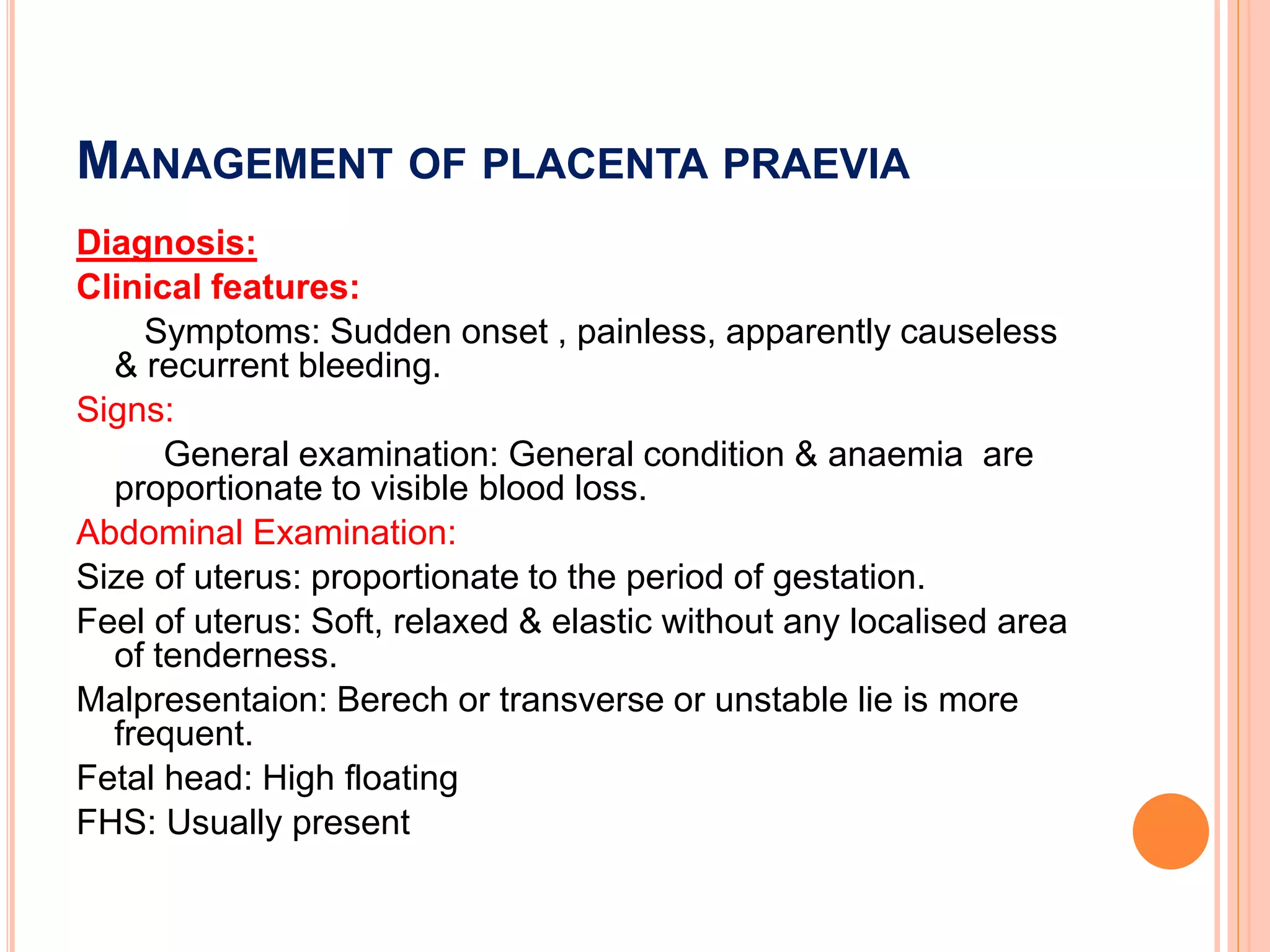 Placenta Praevia.pptx | Pregnancy | Reproductive Health