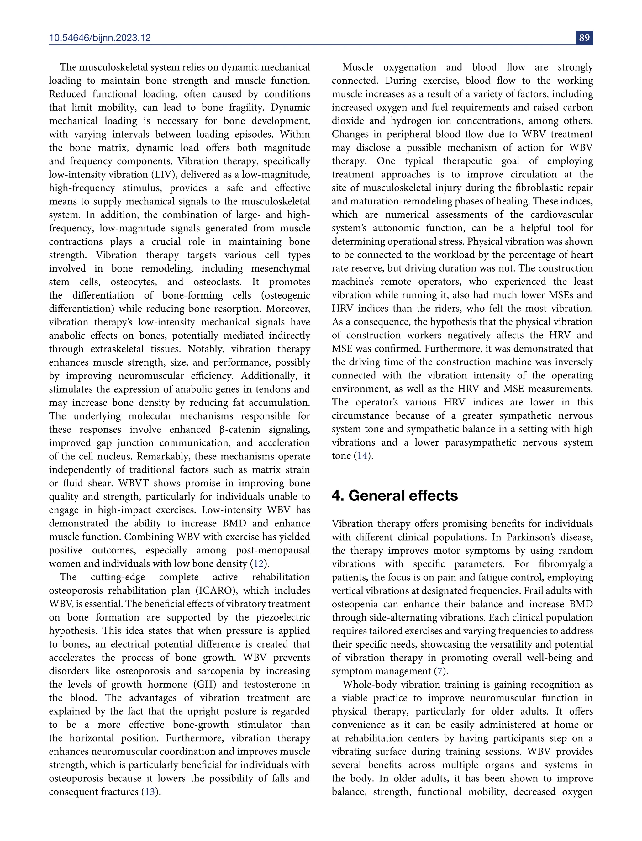 Whole-Body vibration therapy: an overview | PDF