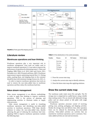 Applying value stream management to improve warehouse operation ...