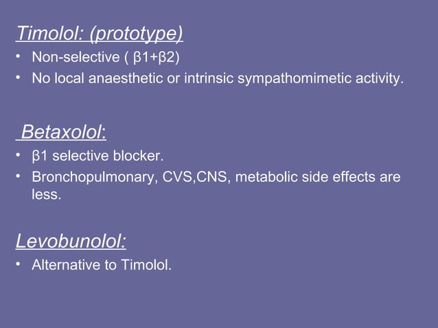 BETA -BLOCKERS AND GLAUCOMA | PPT