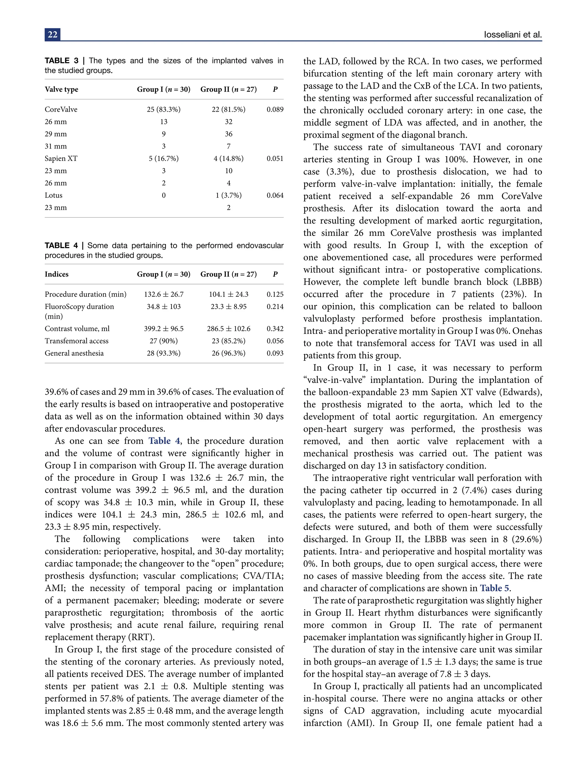 Simultaneous transfemoral endovascular procedures for aortic valve ...