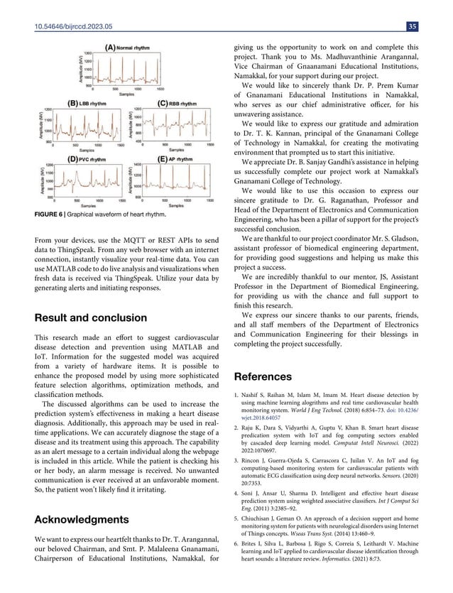Identification and alertness of cardiovascular disease using MATLAB ...