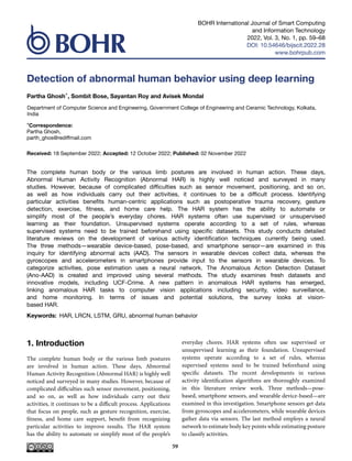 Detection of abnormal human behavior using deep learning | PDF