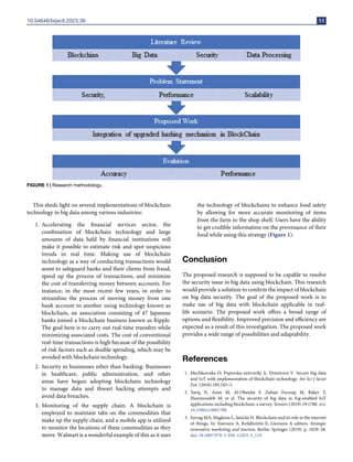 An improvement in the safety of big data using blockchain technology | PDF