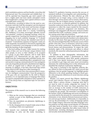 Stylistics Variations: An Understanding of Language of Gay People Based ...