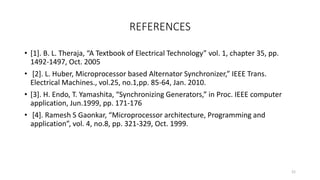 microprocessor based automatic synchroniser (8085) | PPTX | Dance and Electronic Music | Music
