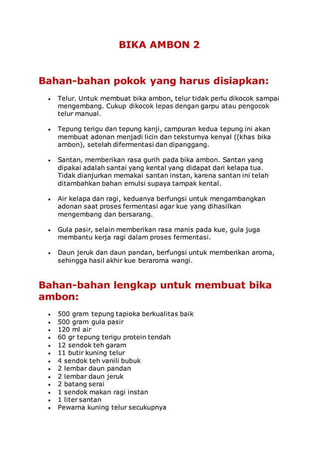 Bika ambon | PDF