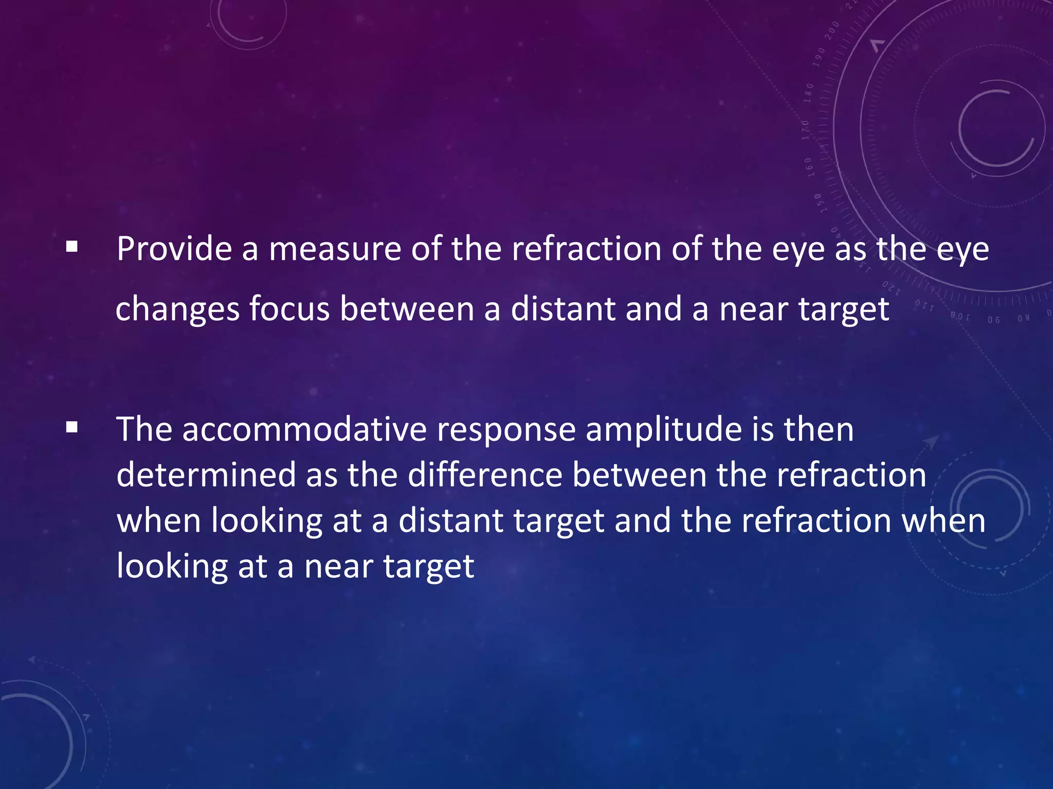 Accommodation/ Accommodation of Eye, Measurement of Accommodation of ...