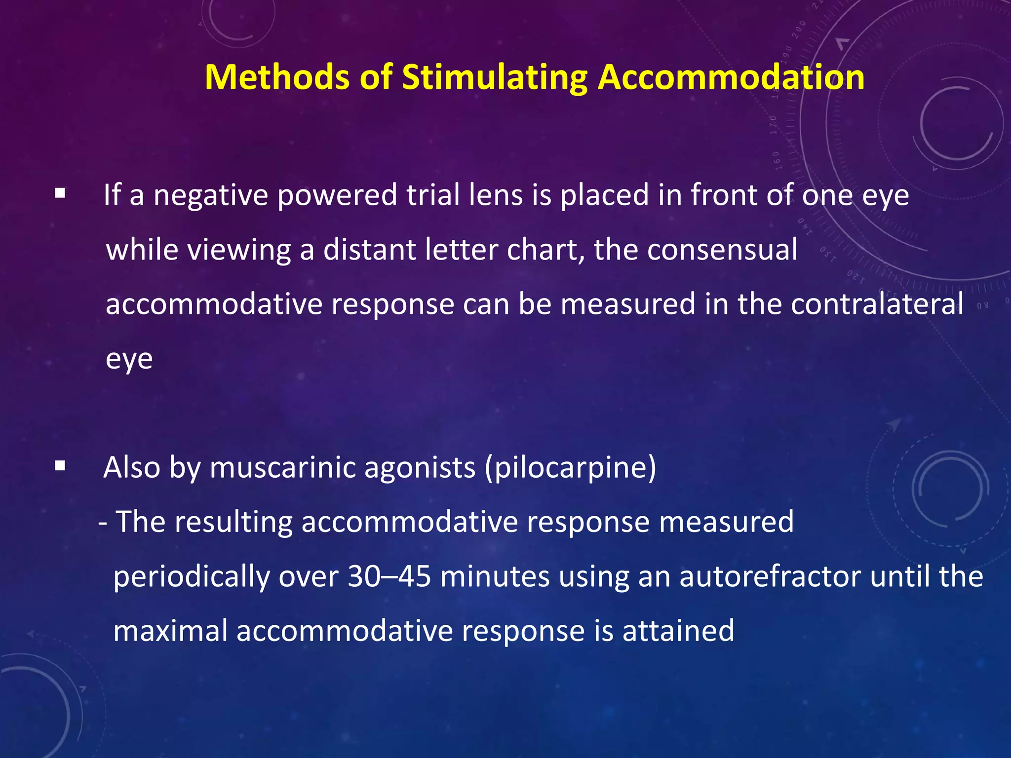 Accommodation/ Accommodation of Eye, Measurement of Accommodation of ...