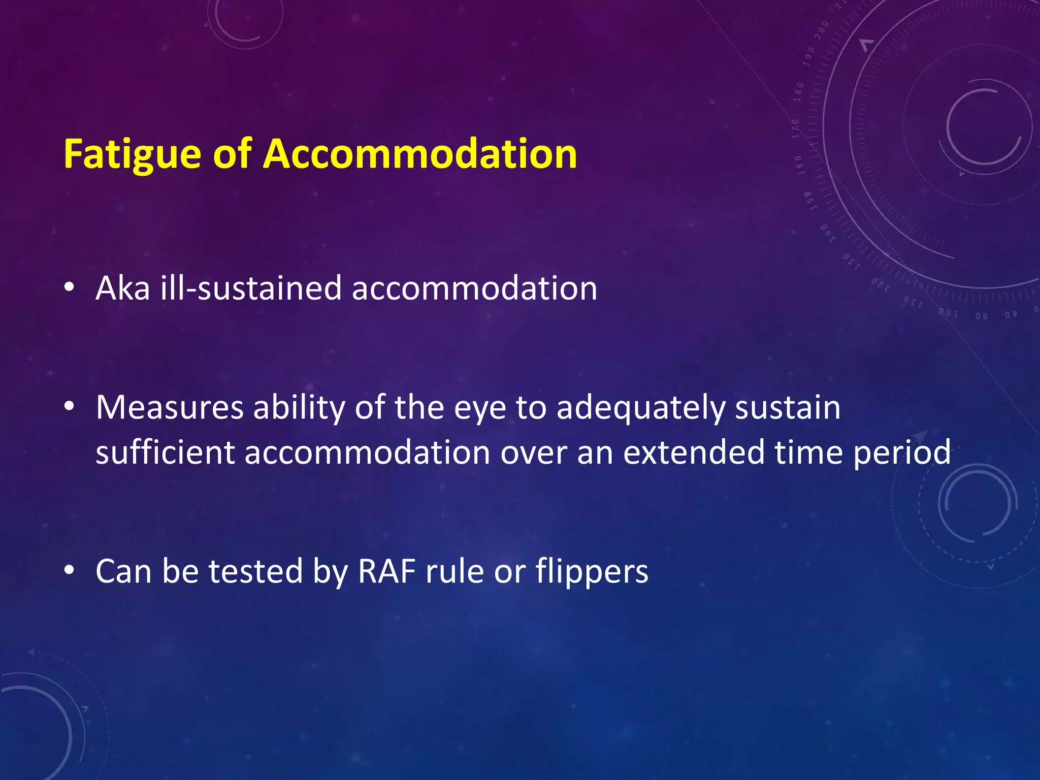 Accommodation/ Accommodation of Eye, Measurement of Accommodation of ...