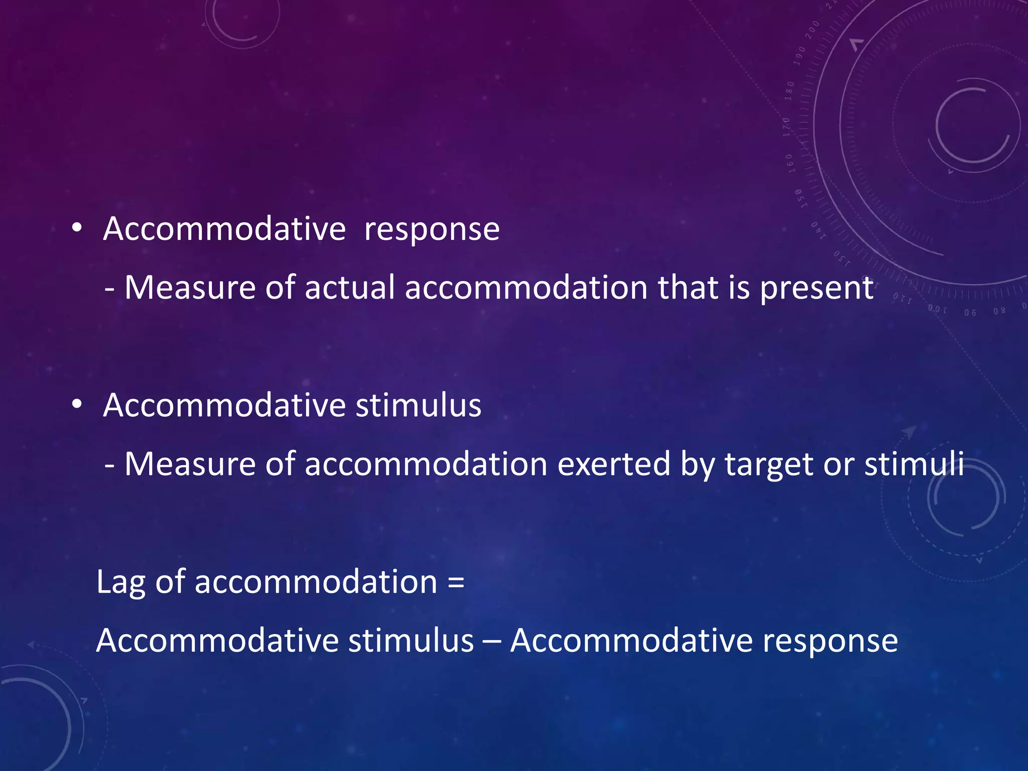 Accommodation/ Accommodation of Eye, Measurement of Accommodation of ...