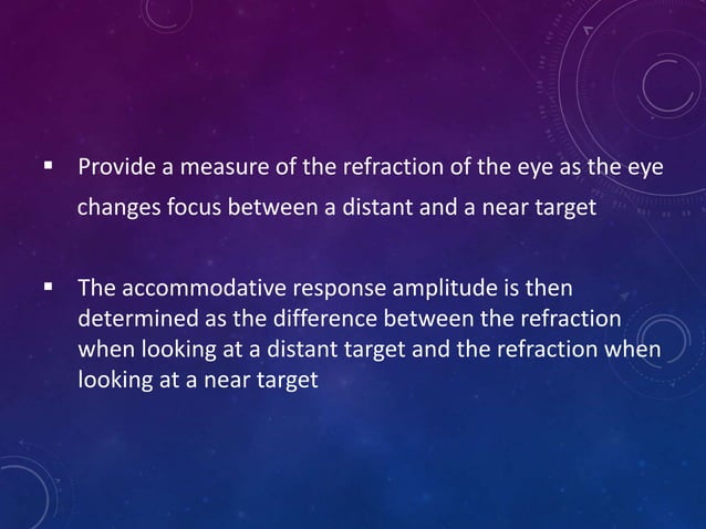 Accommodation/ Accommodation of Eye, Measurement of Accommodation of ...