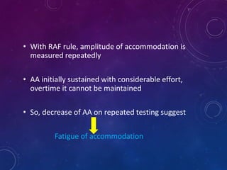 Accommodation/ Accommodation of Eye, Measurement of Accommodation of ...