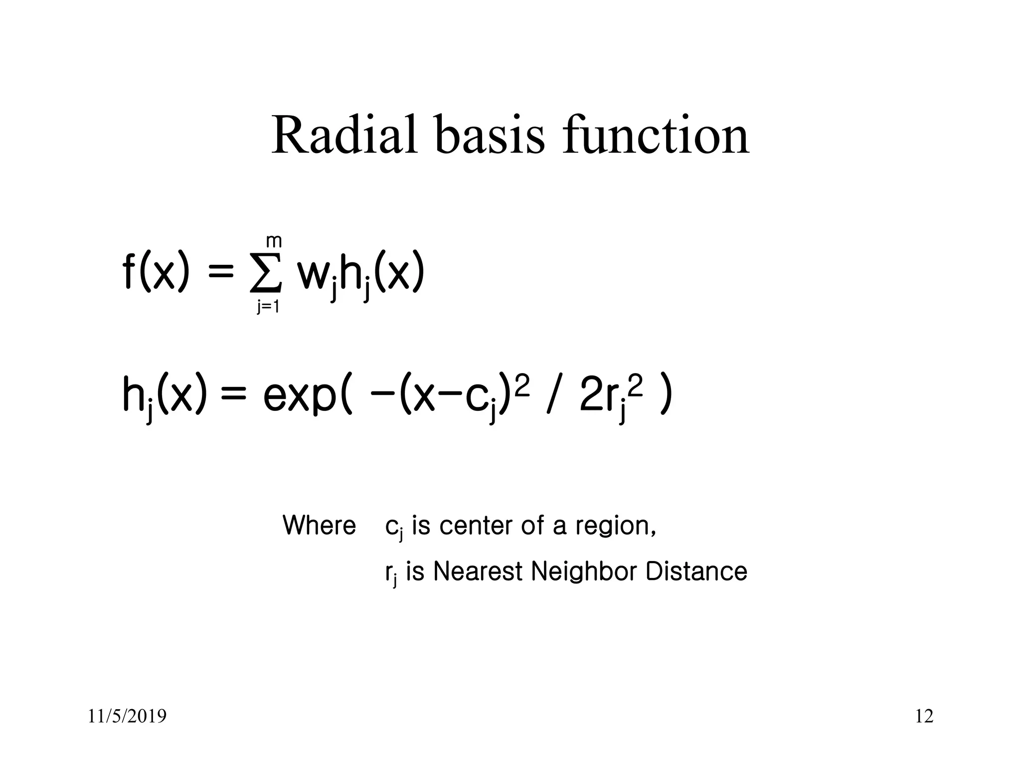 Radial Basis Function and Splines. | PPT