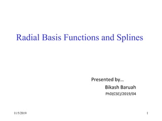 Radial Basis Function and Splines. | PPT