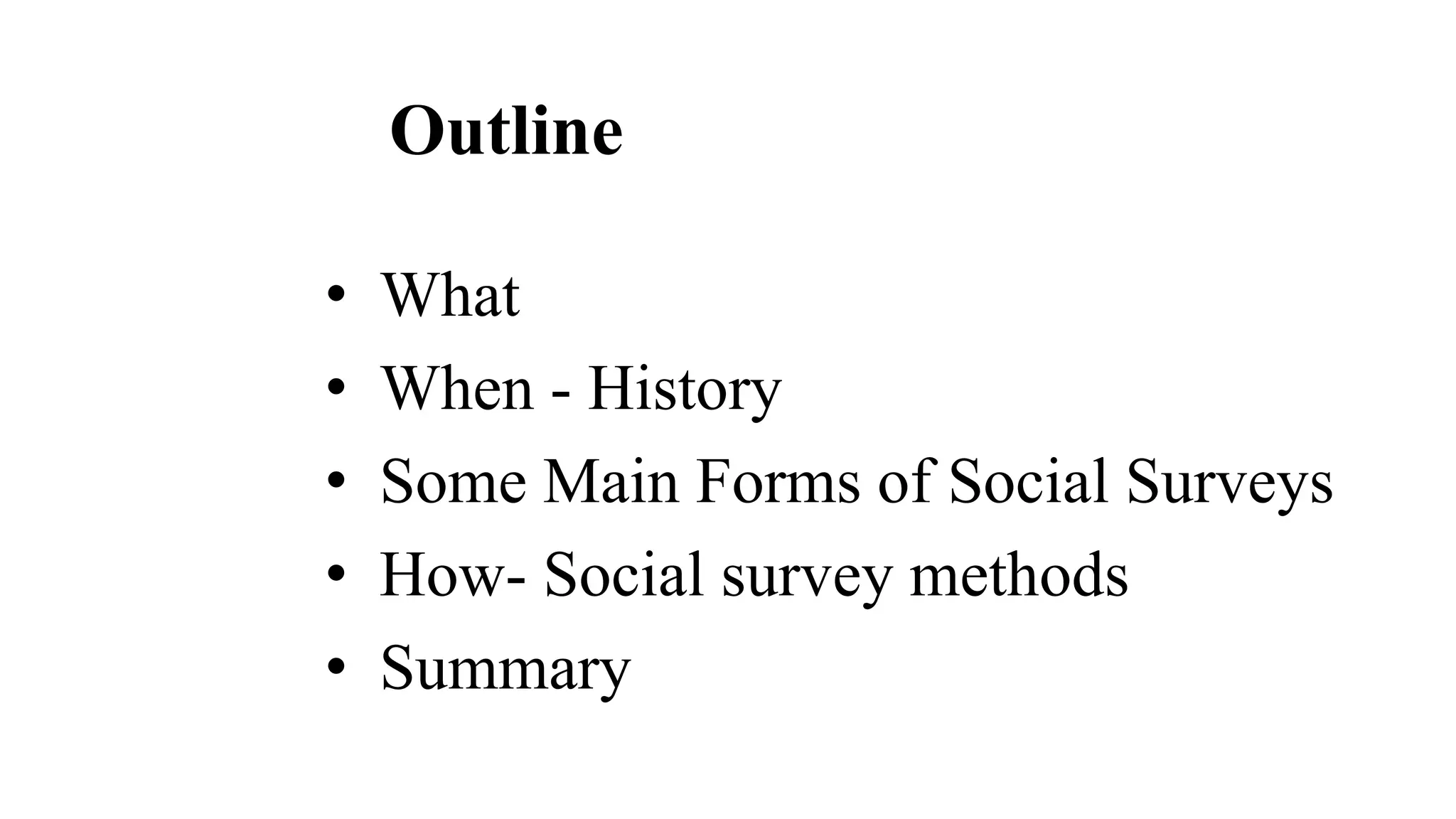 Social Survey Methods | PPTX
