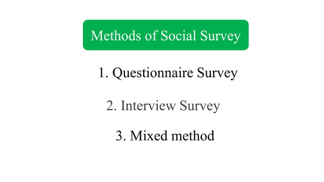 Social Survey Methods | PPTX