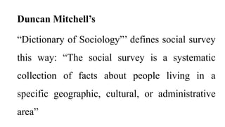 Social Survey Methods | PPTX