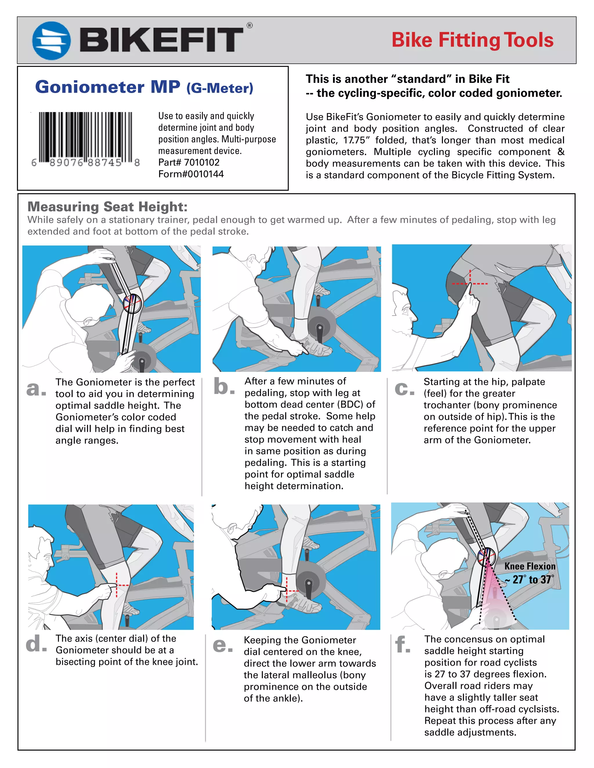 Bike fit goniometer | PDF